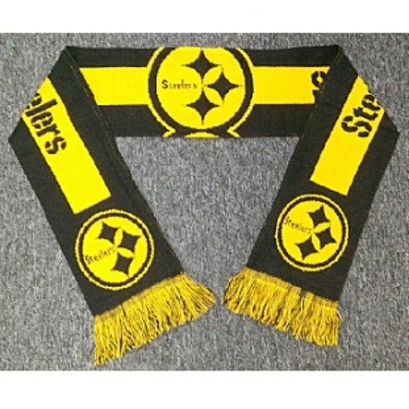 Foco | Accessories | Pittsburgh Steelers Logo Scarf With Fringe | Poshmark